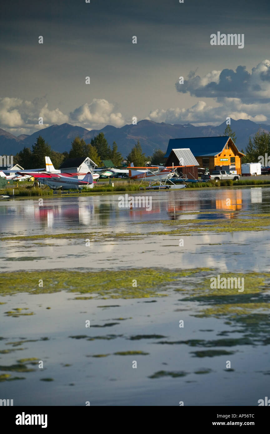 USA, ALASKA, ANCHORAGE: Lake Hood Air Harbor World's Busiest Floatplane ...