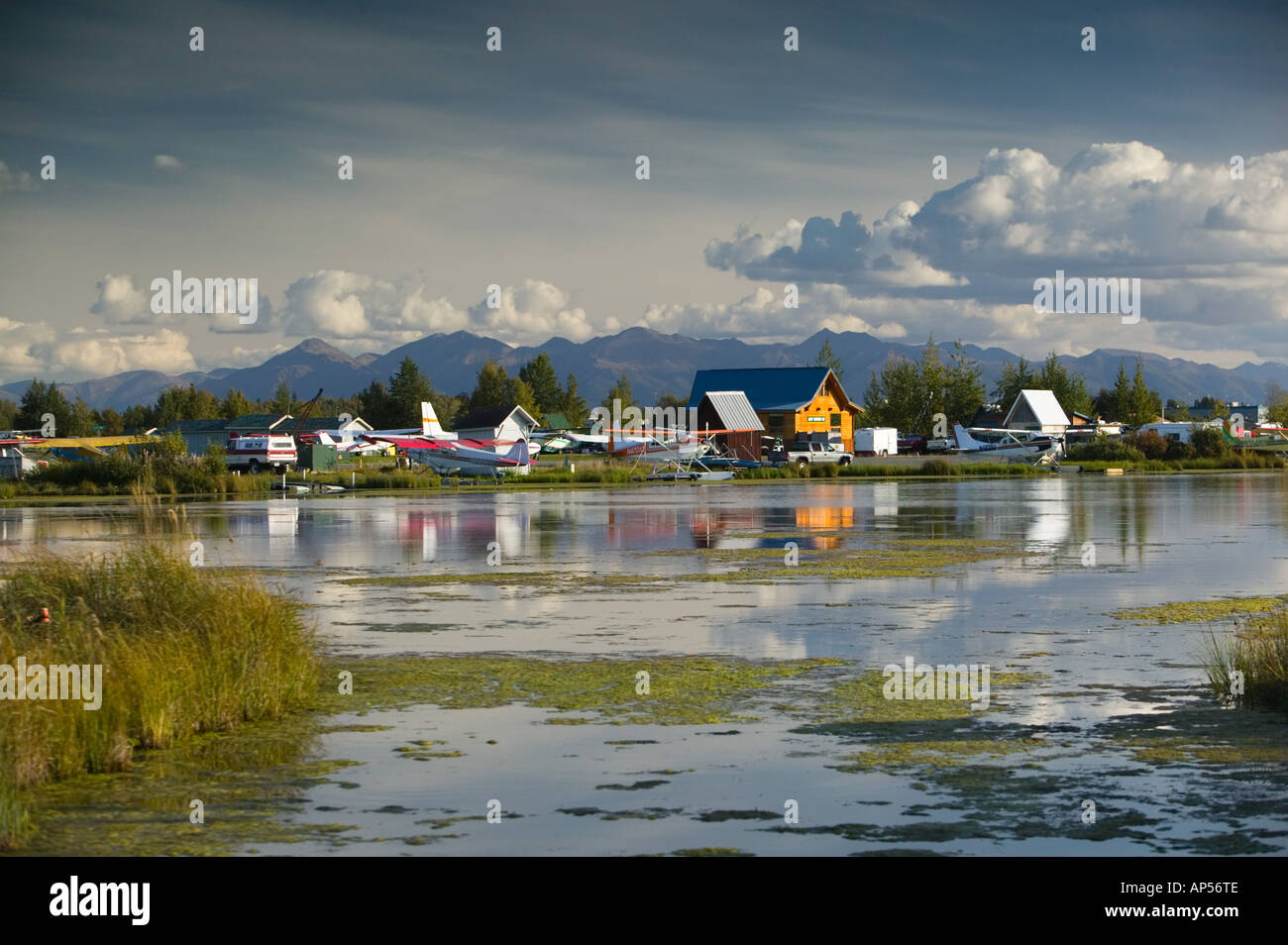 USA, ALASKA, ANCHORAGE: Lake Hood Air Harbor World's Busiest Floatplane ...