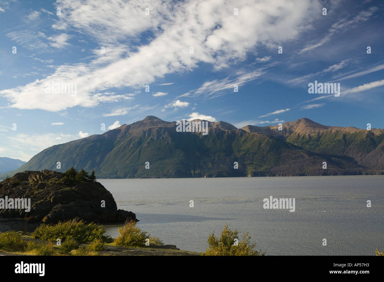 USA, ALASKA, Anchorage Area: Beluga Point: View of The Turnagain Arm ...