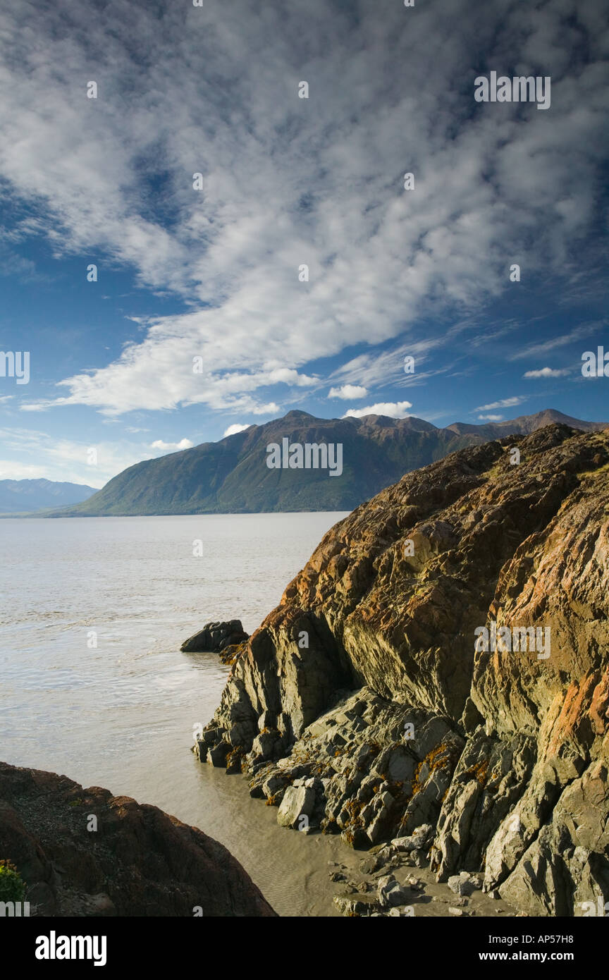 USA, ALASKA, Anchorage Area: Beluga Point: View of The Turnagain Arm ...