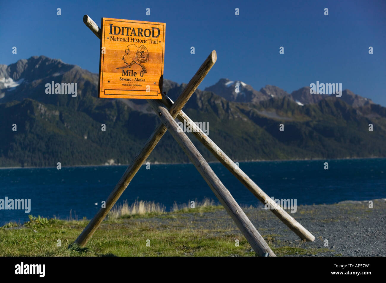 USA, ALASKA, KENAI PENINSULA, SEWARD: Iditarod National Historic Trail ...