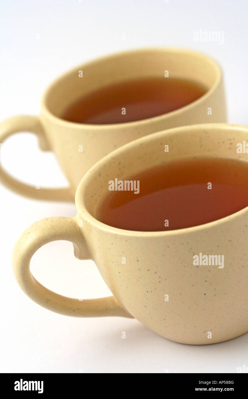 Closeup two cups tea Cut Out Stock Images & Pictures - Alamy