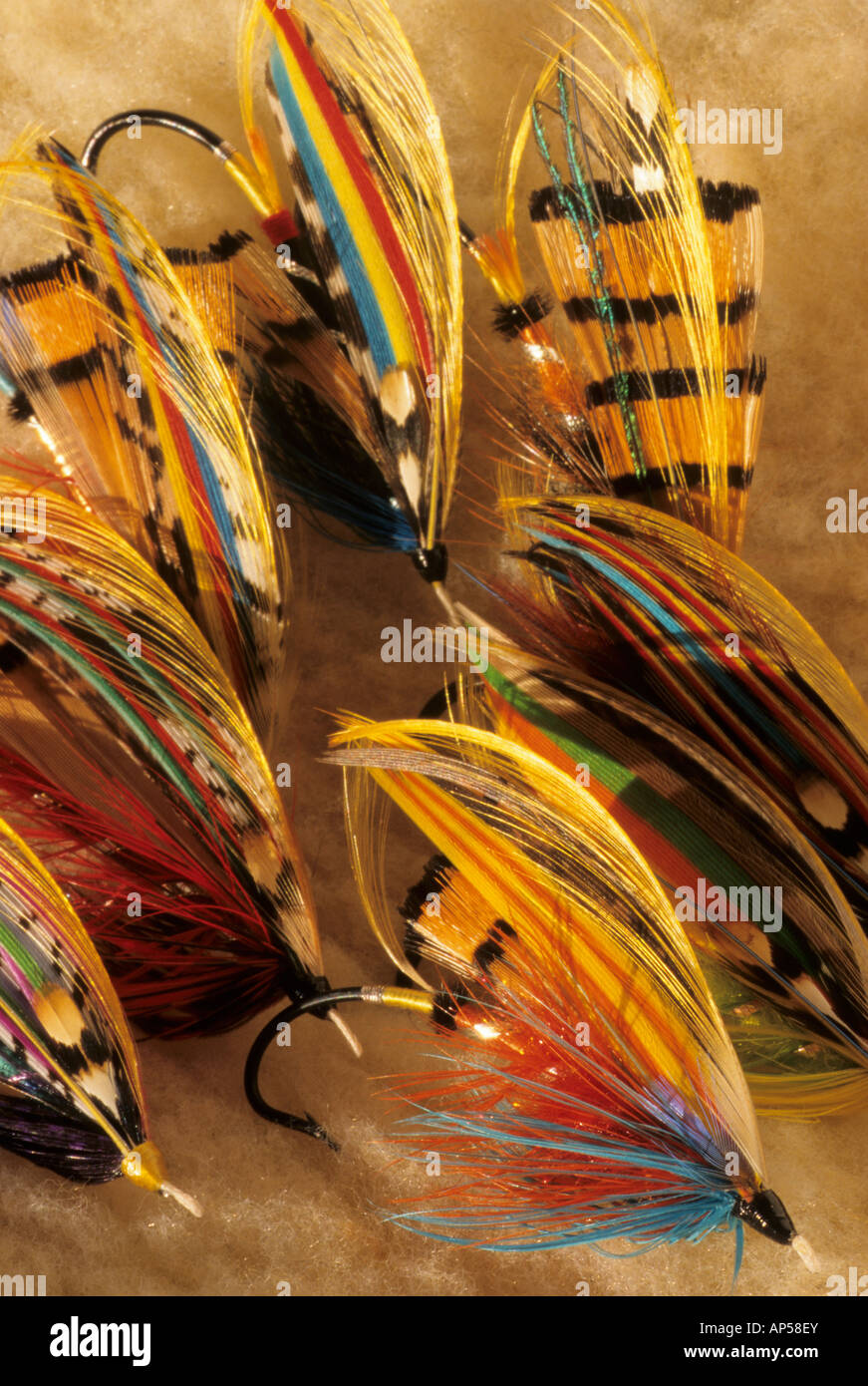 Atlantic salmon fishing flies Stock Photo - Alamy