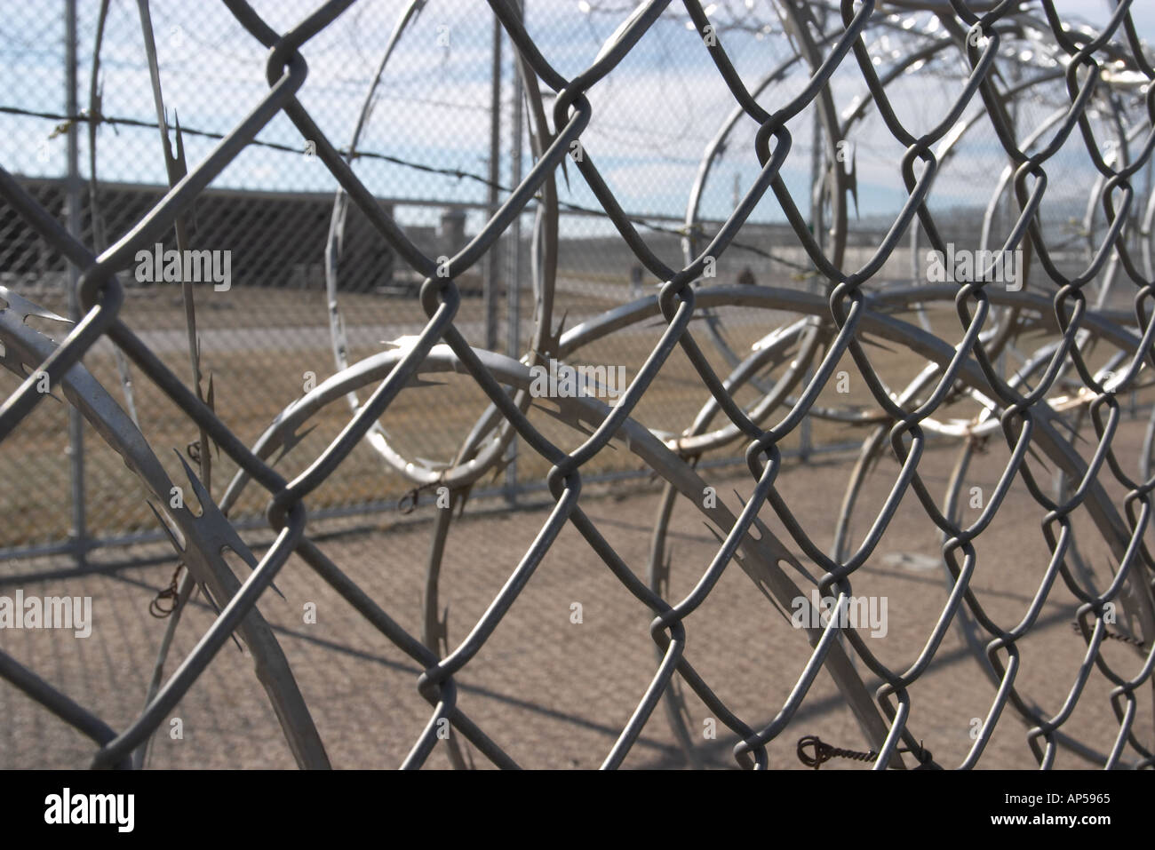 Perimeter fence maximum security prison hi-res stock photography and ...