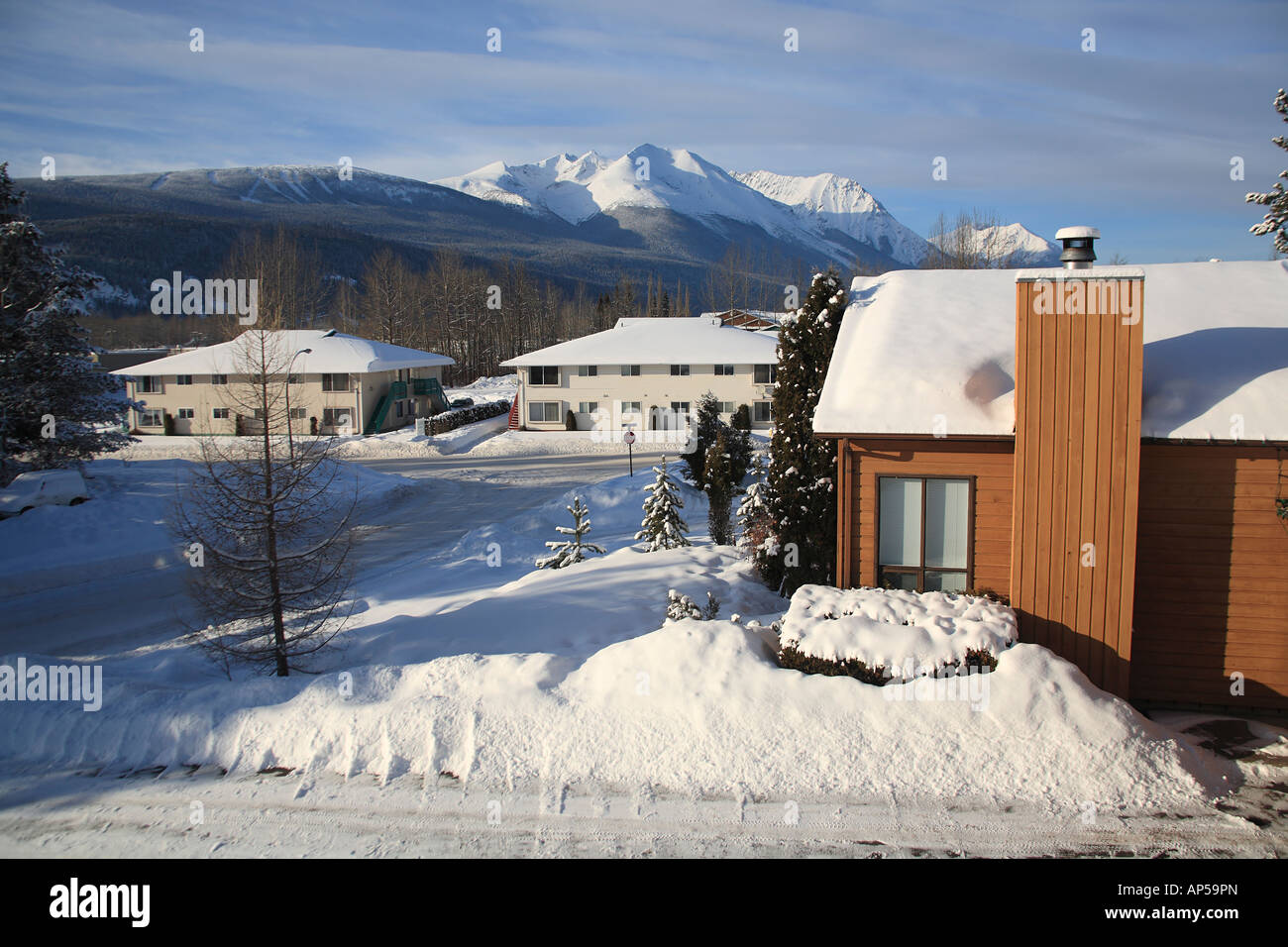Town of Smithers with Hudson Bay Mountain in background British ...