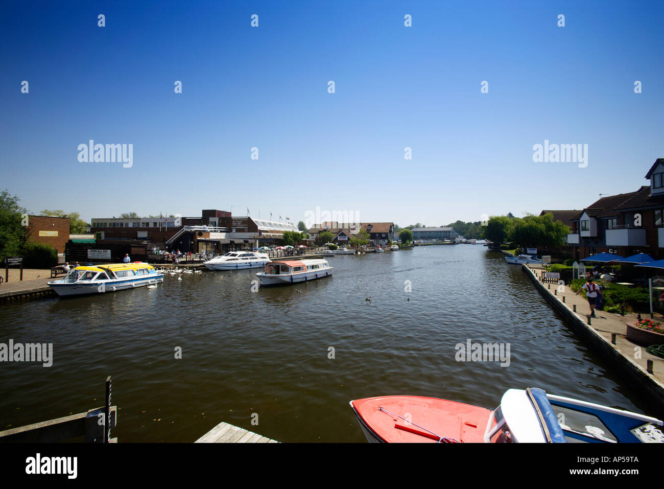 Summer In Wroxham Norfolk Broads UK Stock Photo - Alamy