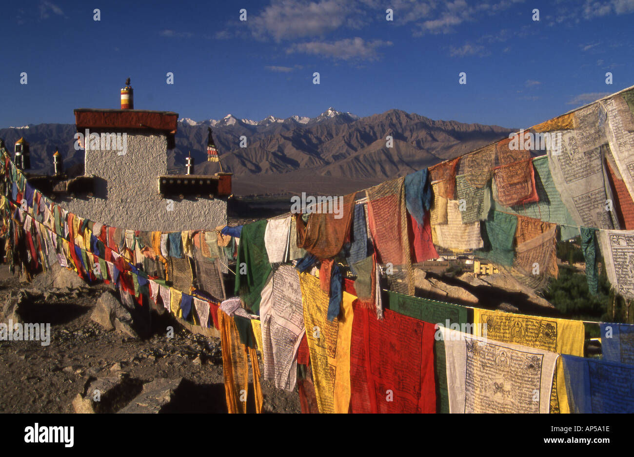 India Ladakh prayer flags Stock Photo - Alamy