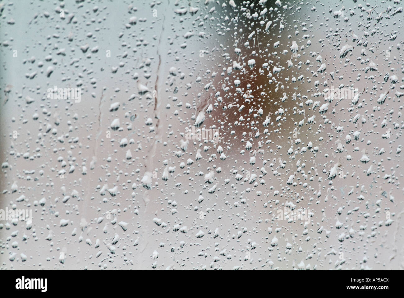 Water droplets on automobile glass windshield on a rainy day Stock ...