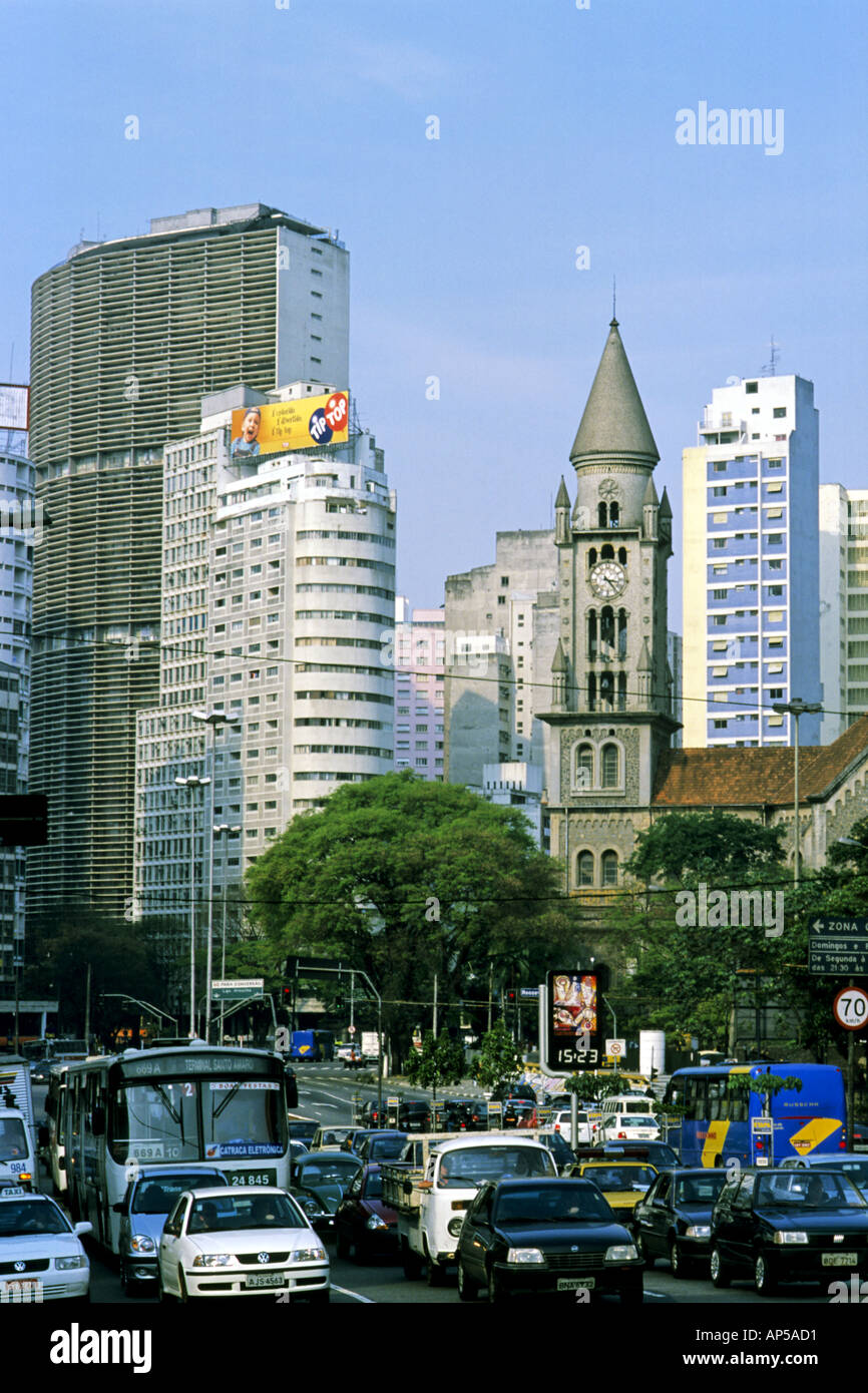 Brazil Sao Paulo street scene Stock Photo - Alamy