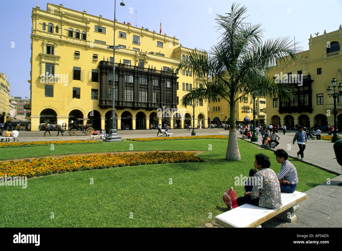 Peru Lima Plaza de Armas Stock Photo - Alamy