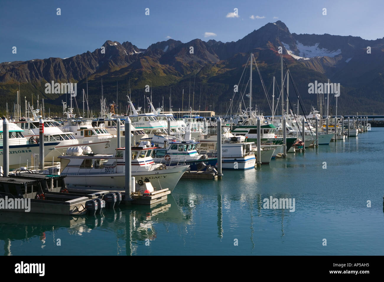 USA, ALASKA, KENAI PENINSULA, SEWARD: The Small Boat Harbor Stock Photo ...