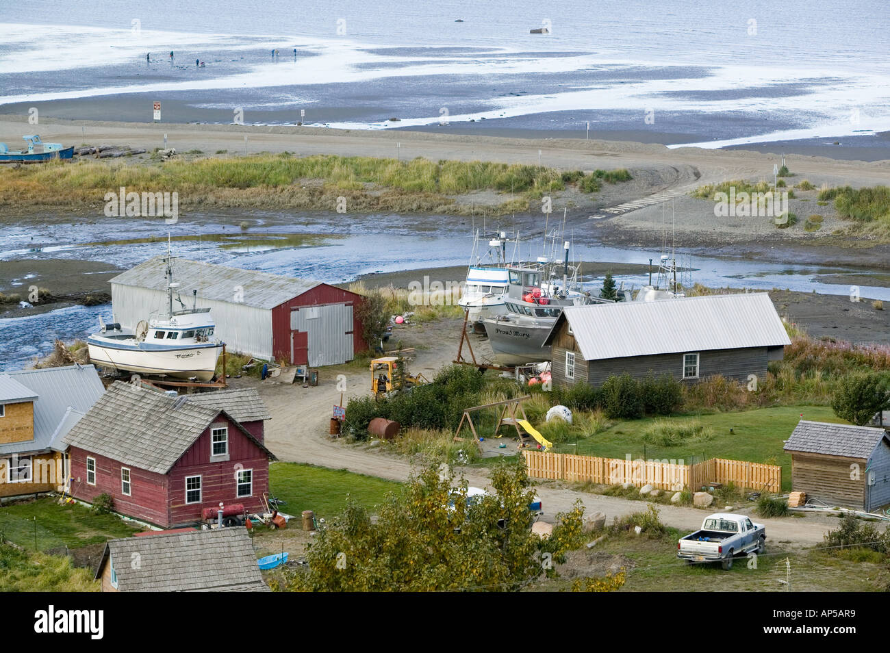 USA, ALASKA, KENAI PENINSULA, NINILCHIK: Iliamna Volcano Stock Photo ...