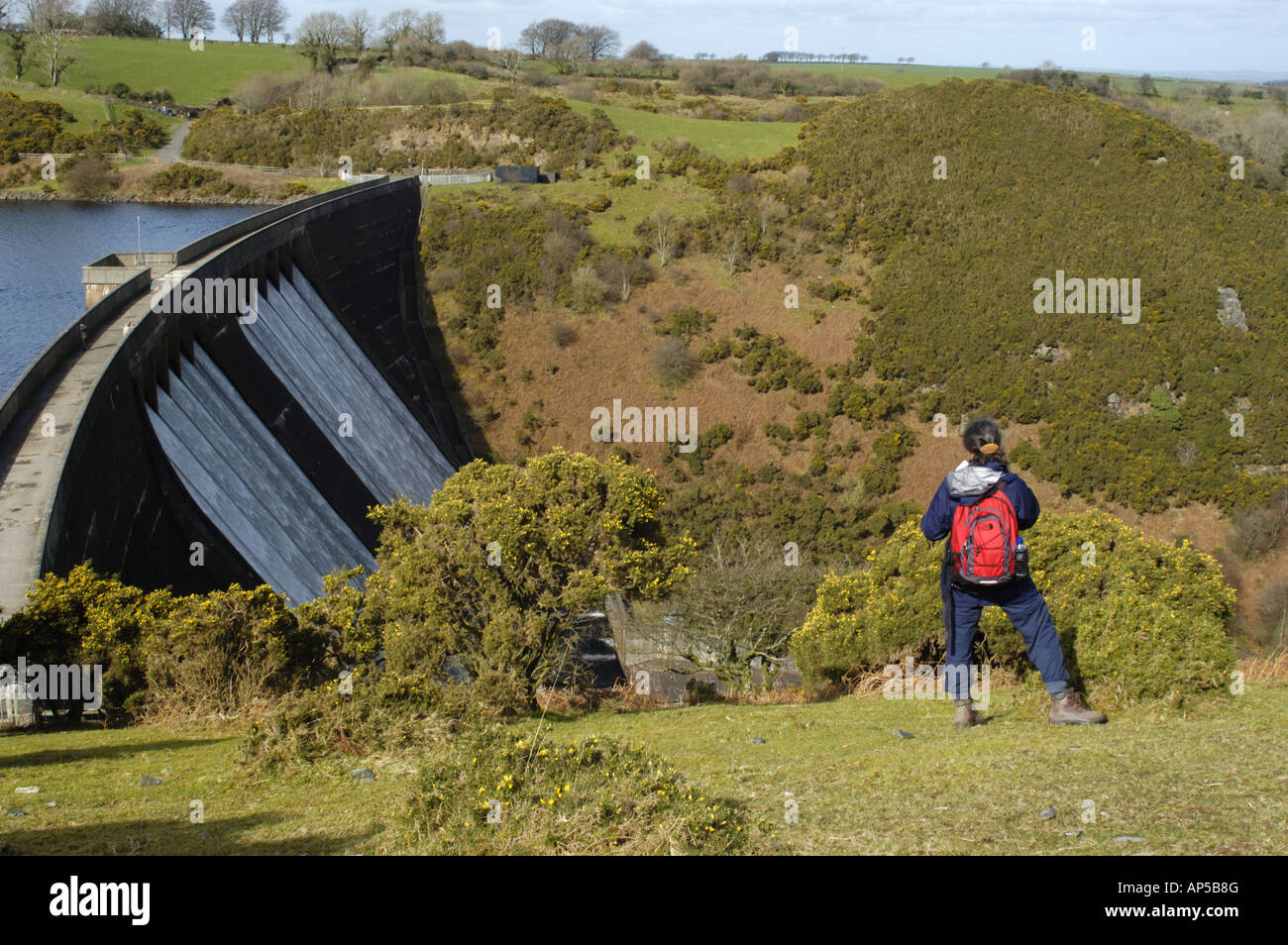 Meldon reservoir and dam in Dartmoor National Park Devon England Stock ...