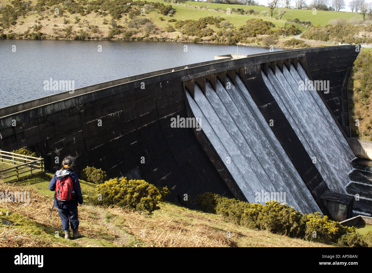 Meldon reservoir and dam in Dartmoor National Park Devon England Stock ...