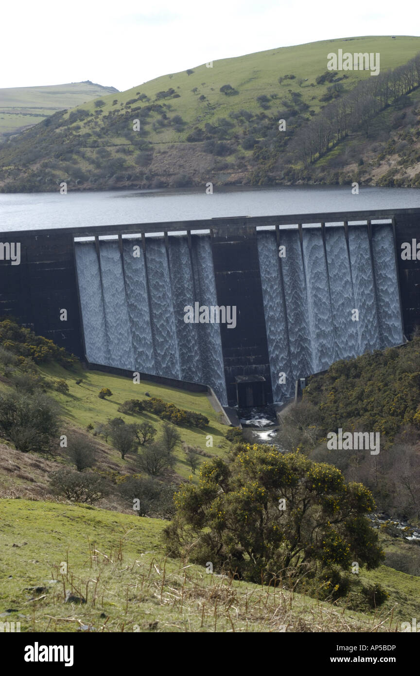 Meldon reservoir and dam in Dartmoor National Park Devon England Stock ...