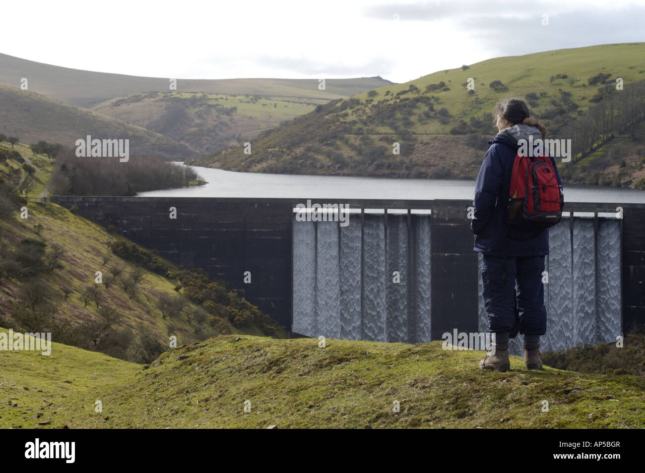 Meldon reservoir and dam in Dartmoor National Park Devon England Stock ...