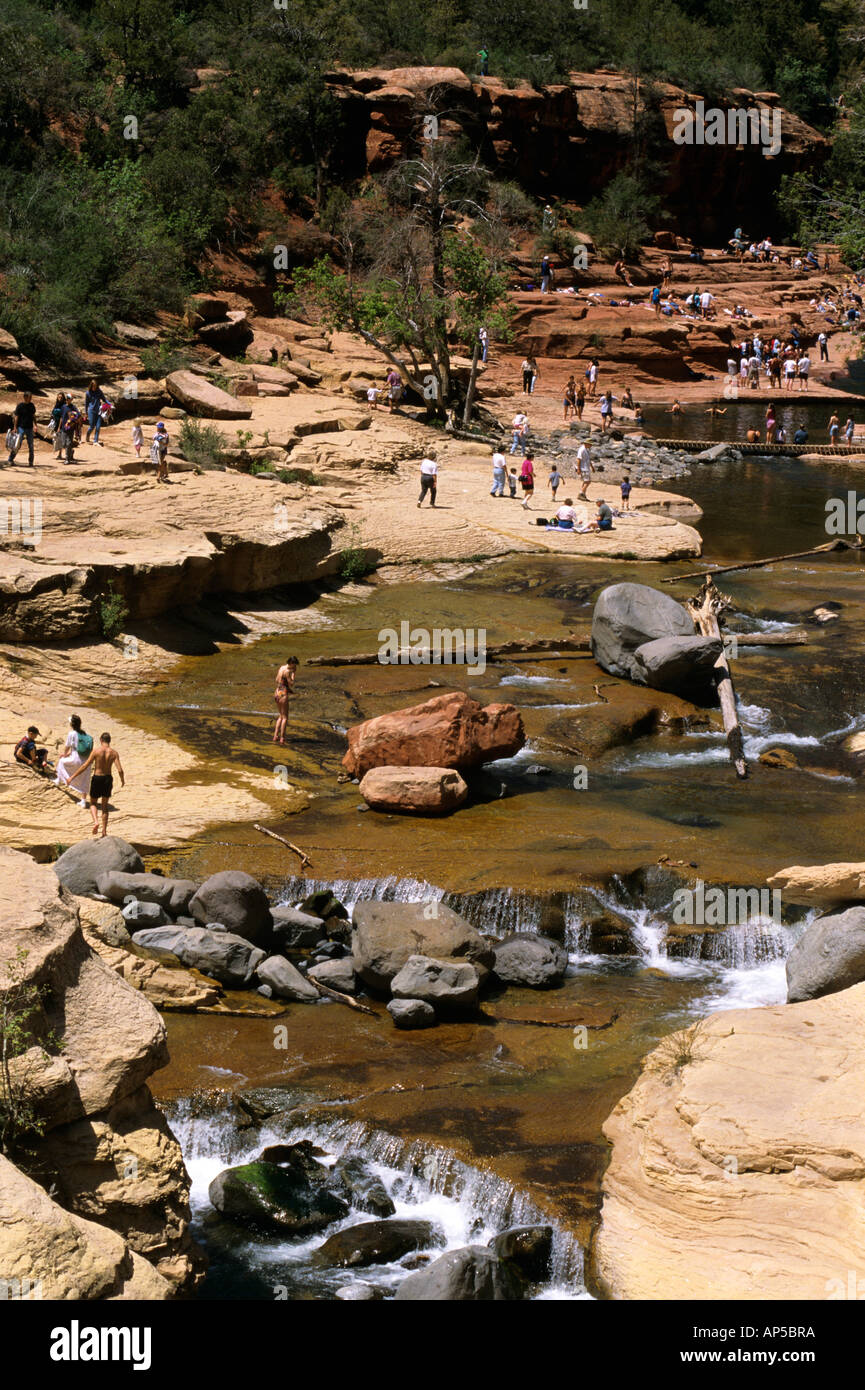 Slide Rock State Park in Oak Creek Canyon near Sedona Arizona Stock ...