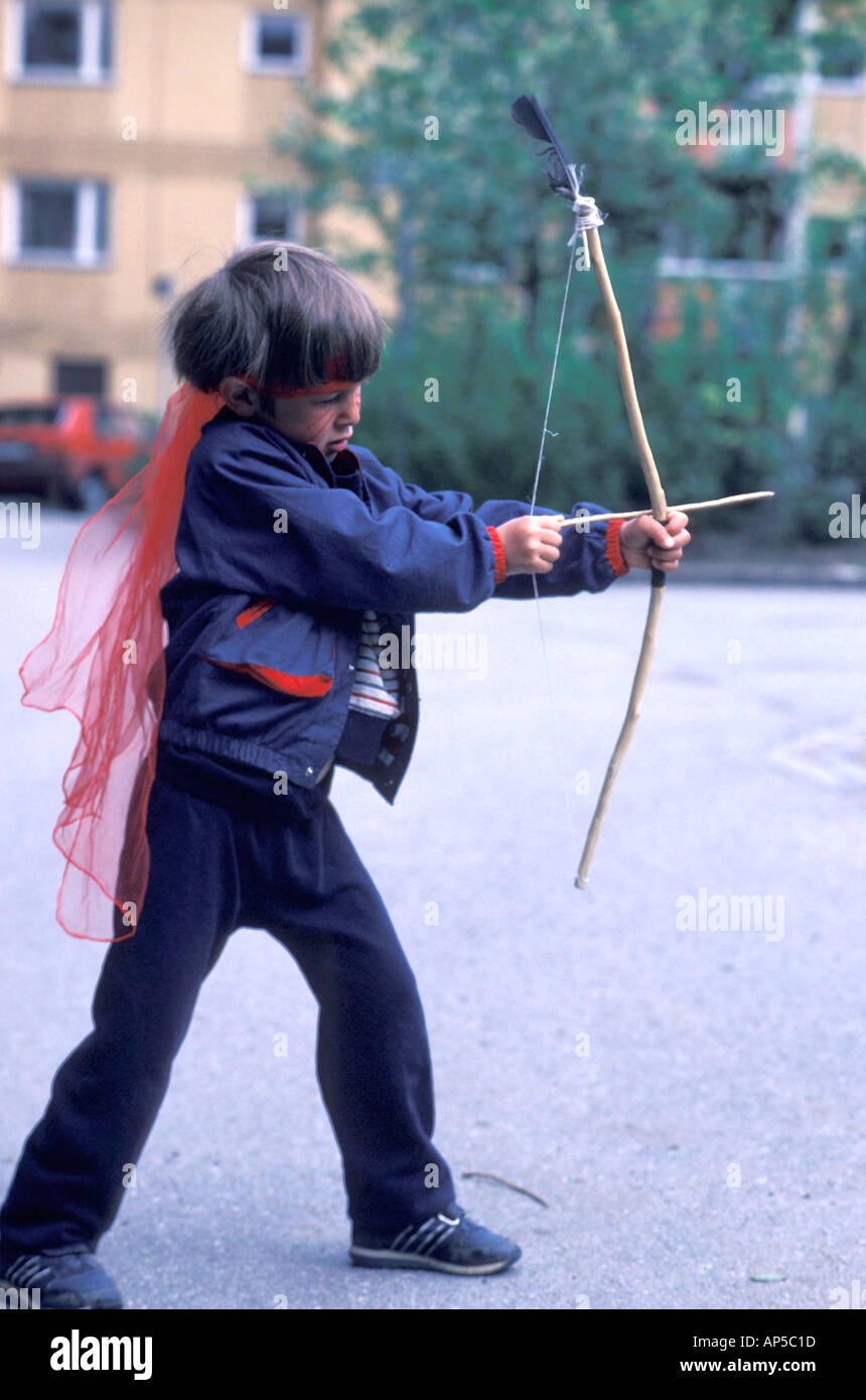 BOY WITH A BOW Stock Photo - Alamy