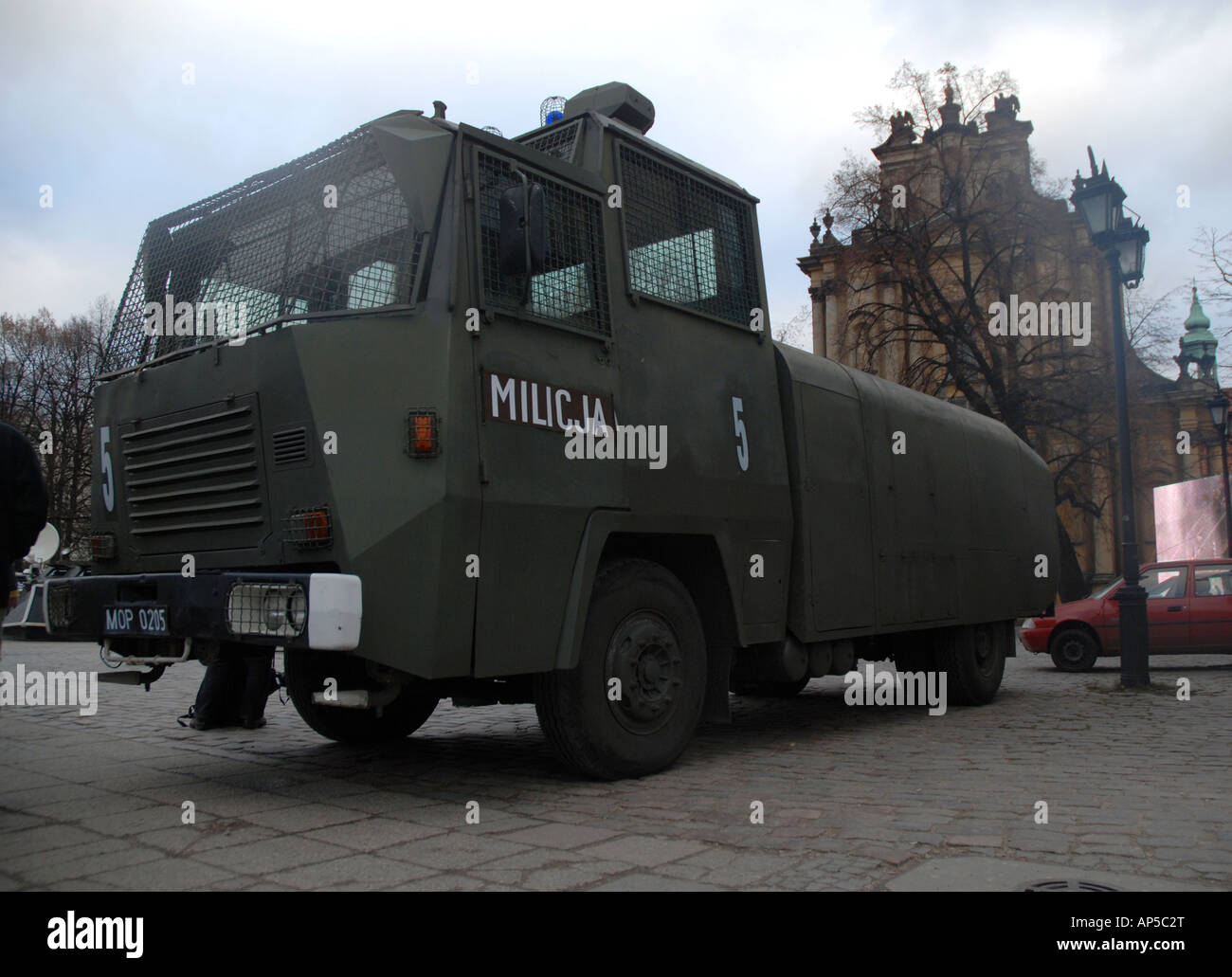 Historical reenactment in Warsaw during 26. anniversary of Martial law ...