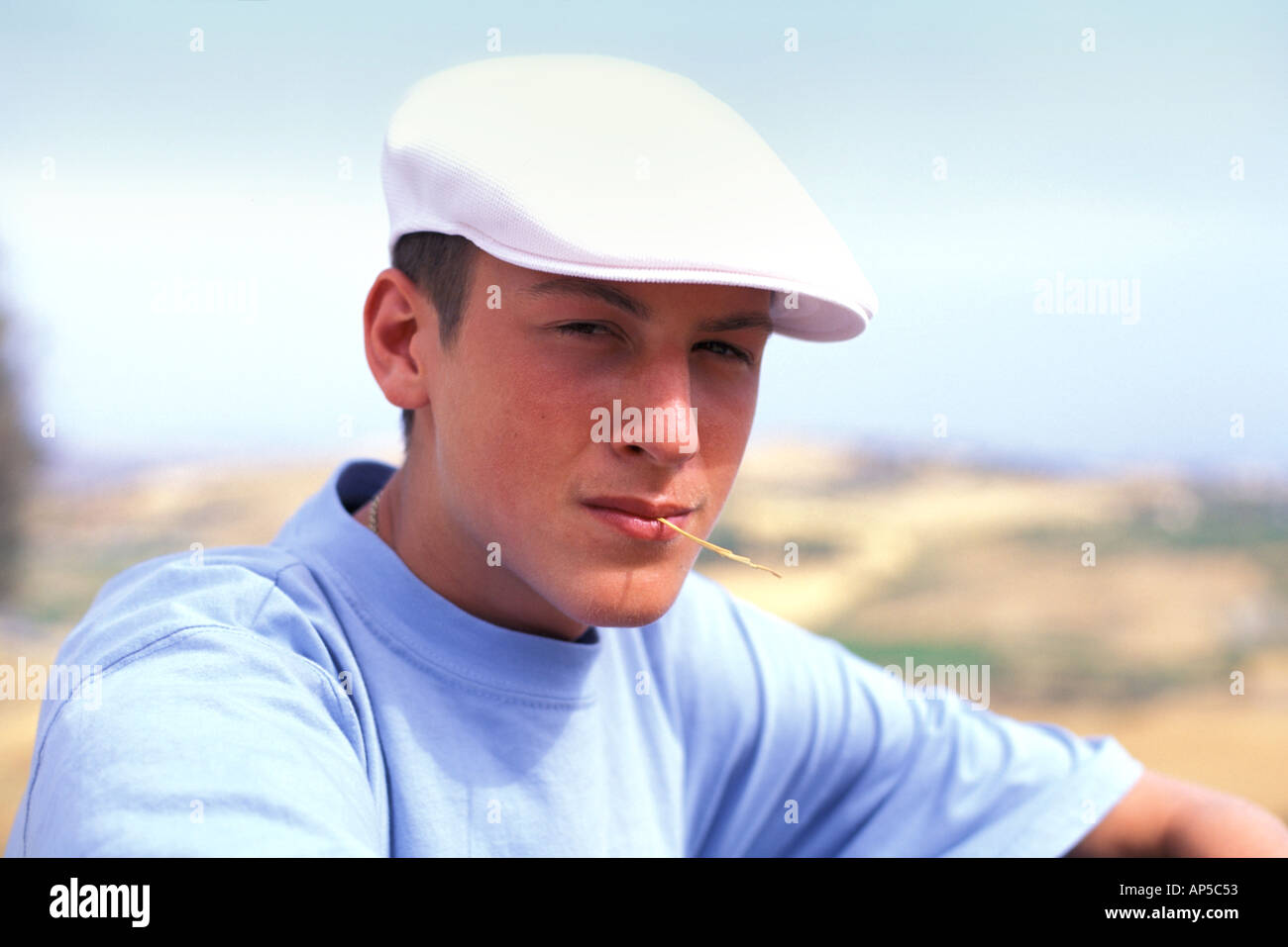 BOY WITH A CAP Stock Photo - Alamy