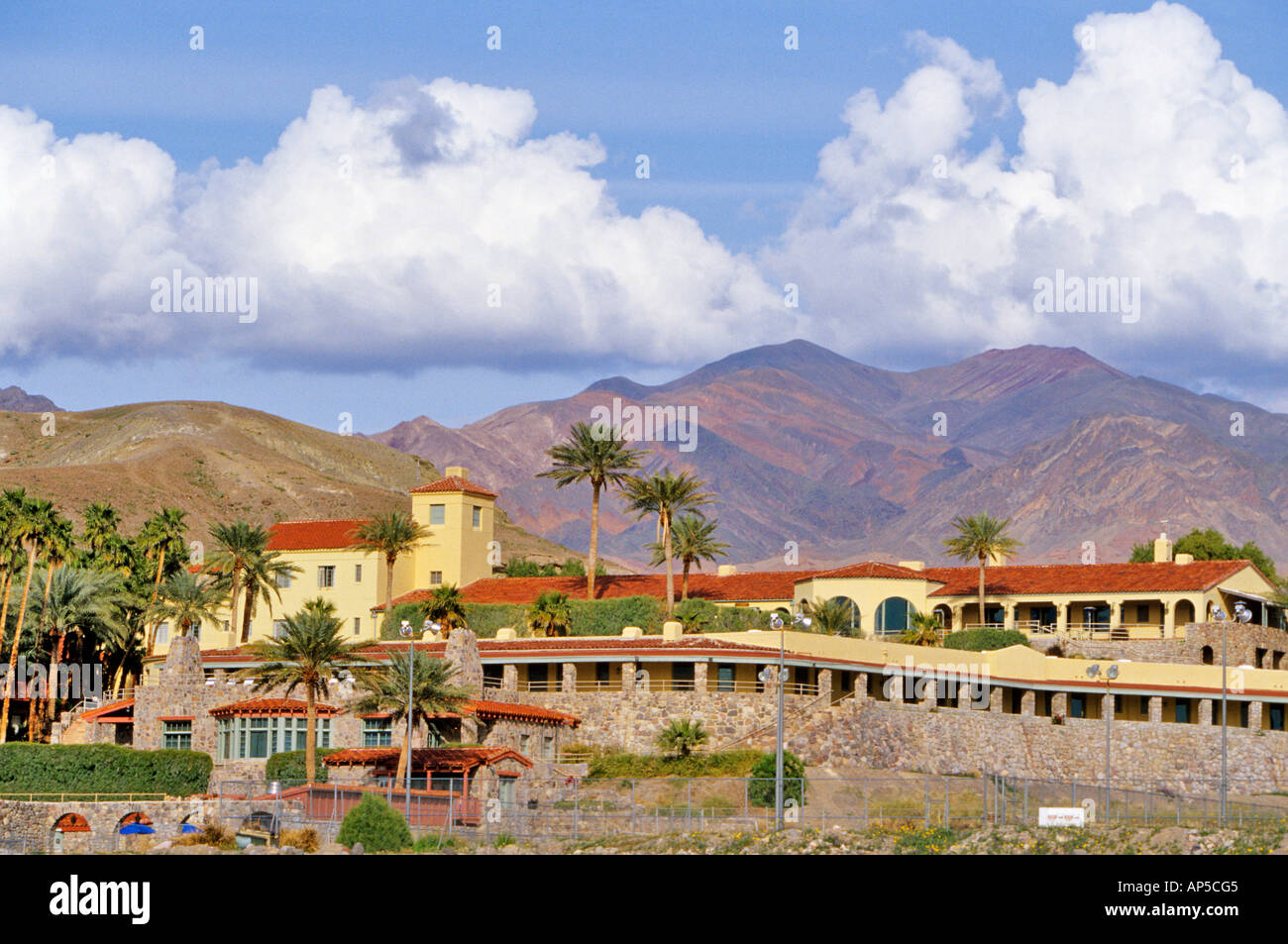 Furnace Creek Inn at Death Valley National Park in California Stock ...