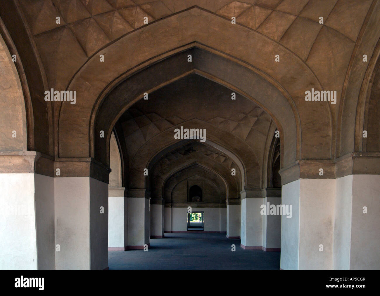 Coloured arches of Humayan or Humayuns tomb New Delhi India Stock Photo ...