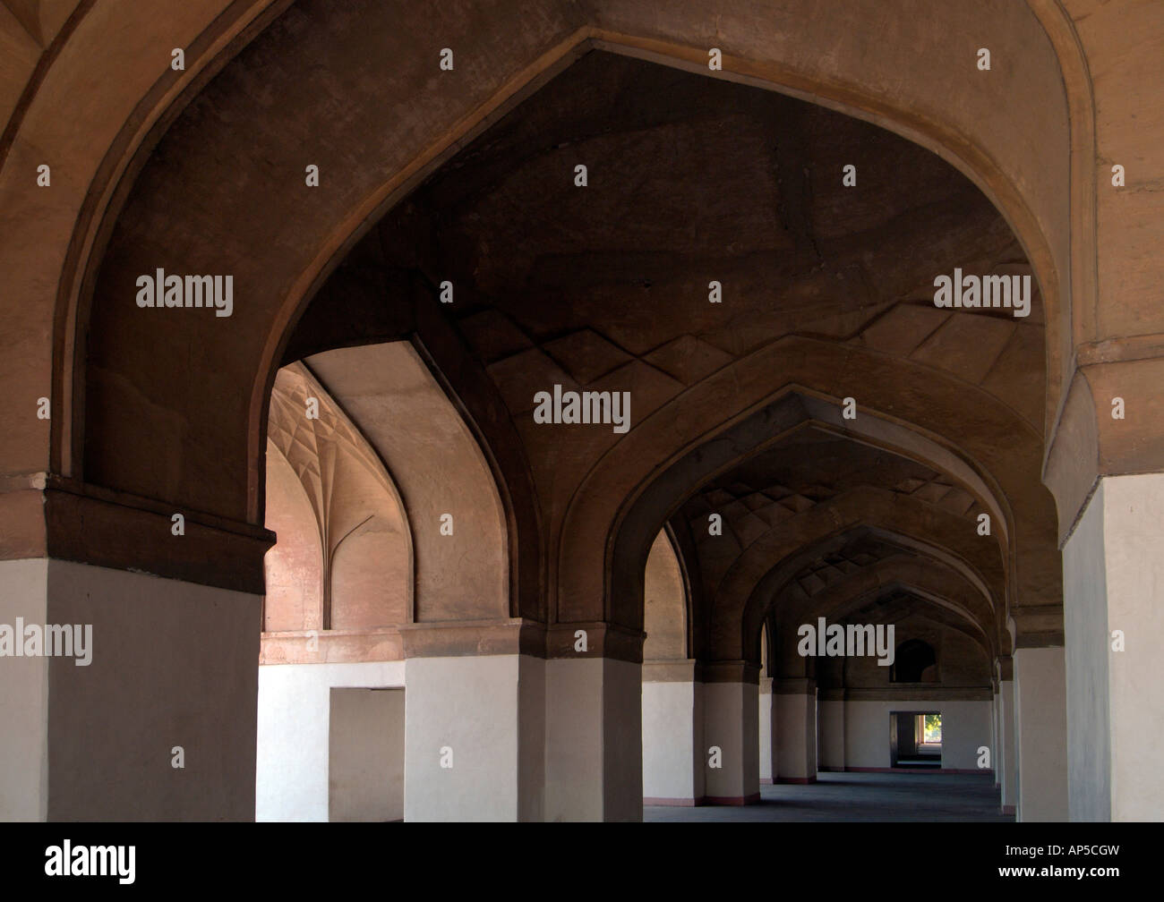 Coloured arches of Humayan or Humayuns tomb New Delhi India Stock Photo ...