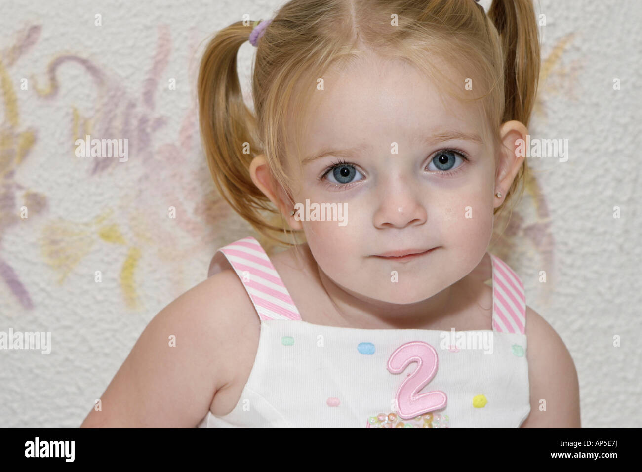 Blond Female Child Toddler Model Stock Photo - Alamy