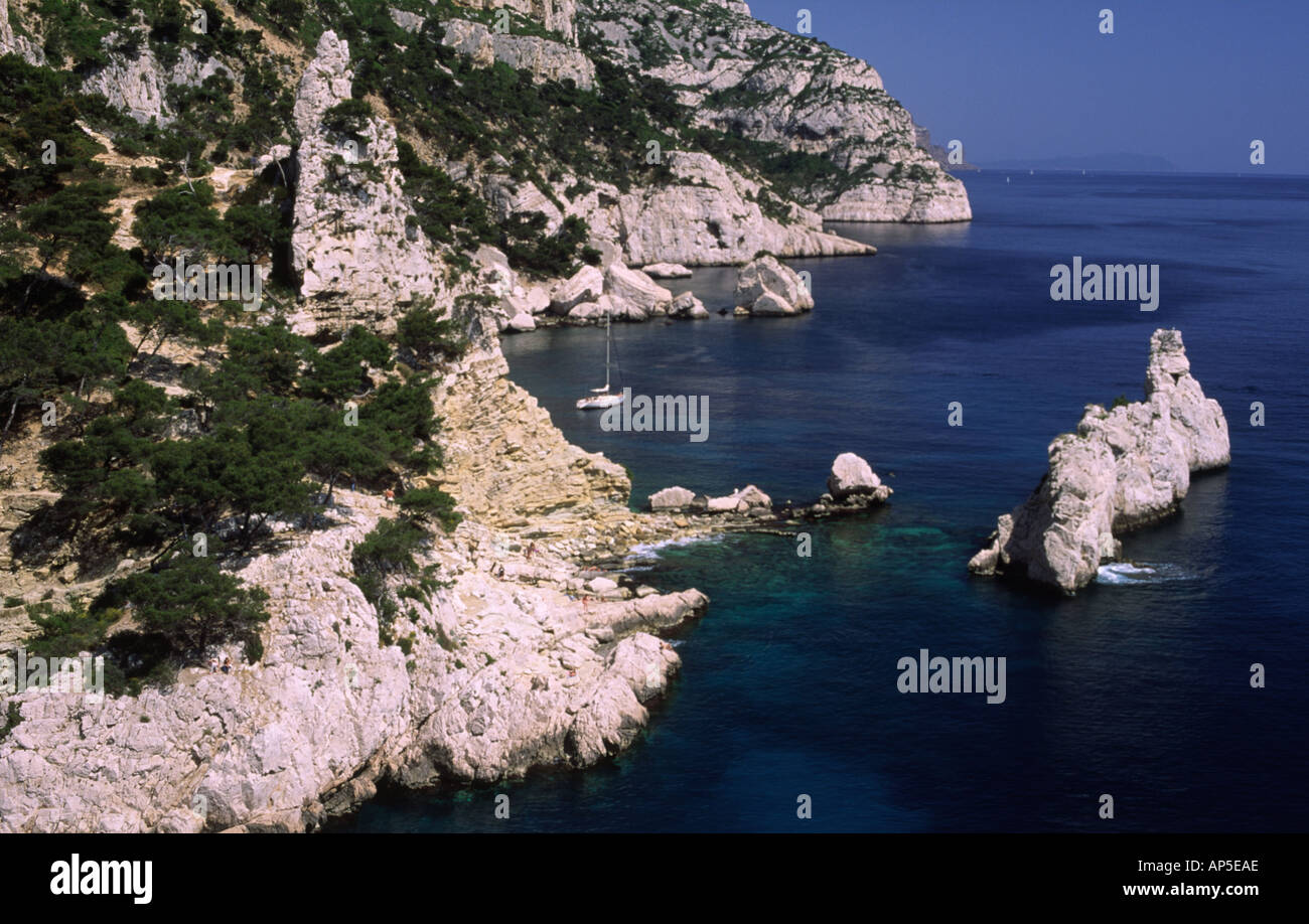 Rocky inlet Marseille France Stock Photo - Alamy