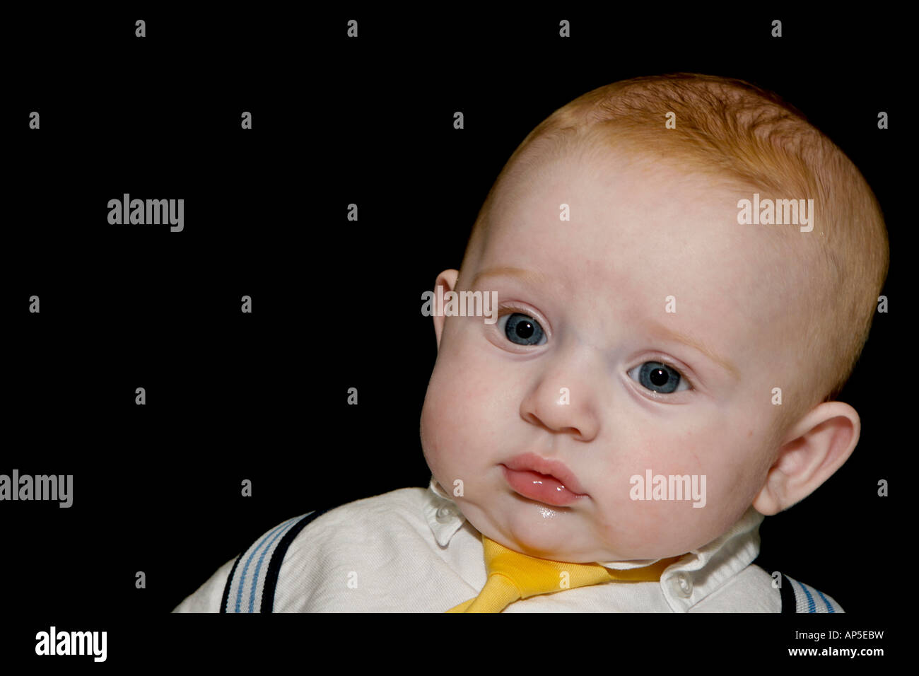 Infant Child Male Model on Black Background Stock Photo - Alamy