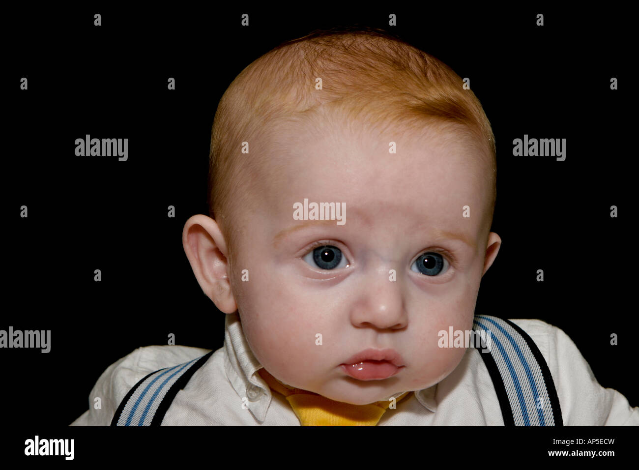 Infant Child Male Model on Black Background Stock Photo - Alamy