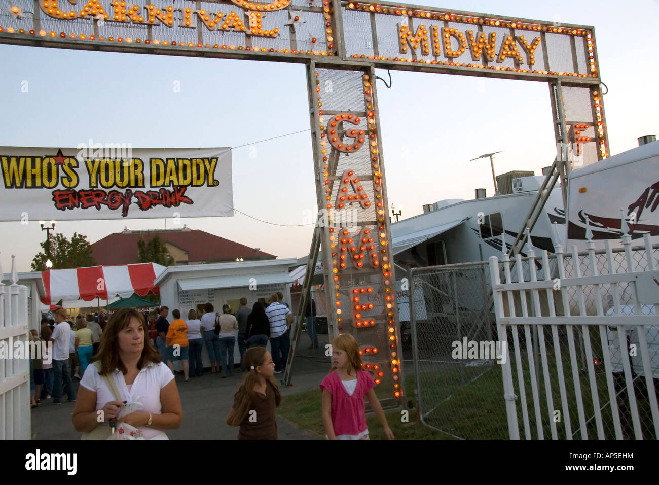 The entrance to the Utah State Fair in SLC, Utah, USA, complete with ...