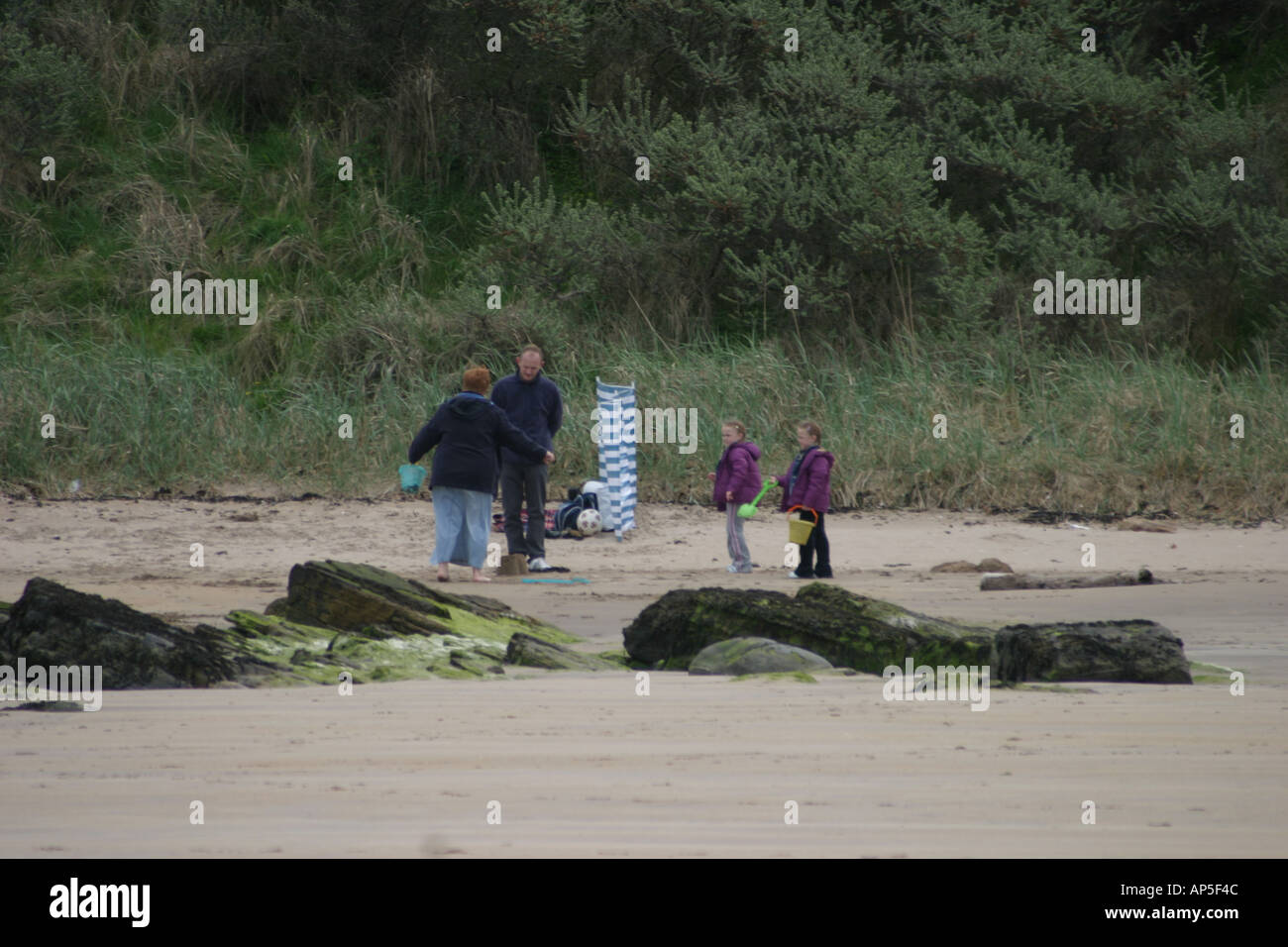 Family day out at the beach Stock Photo - Alamy