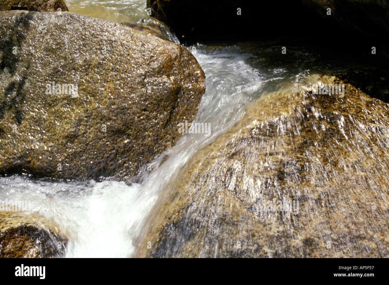 Water flowing over river rocks Stock Photo - Alamy