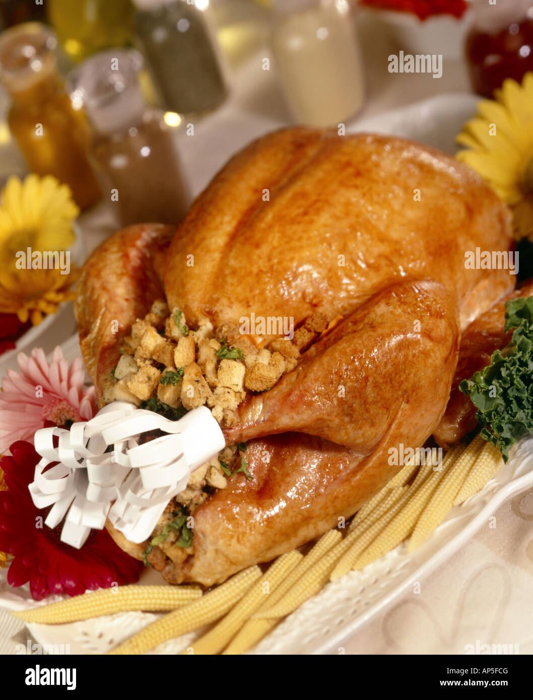 Whole Turkey with Stuffing Stock Photo - Alamy