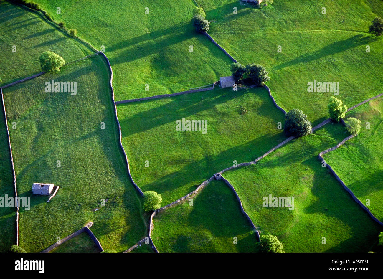 Aerial of countryside in Yorkshire, England Stock Photo - Alamy