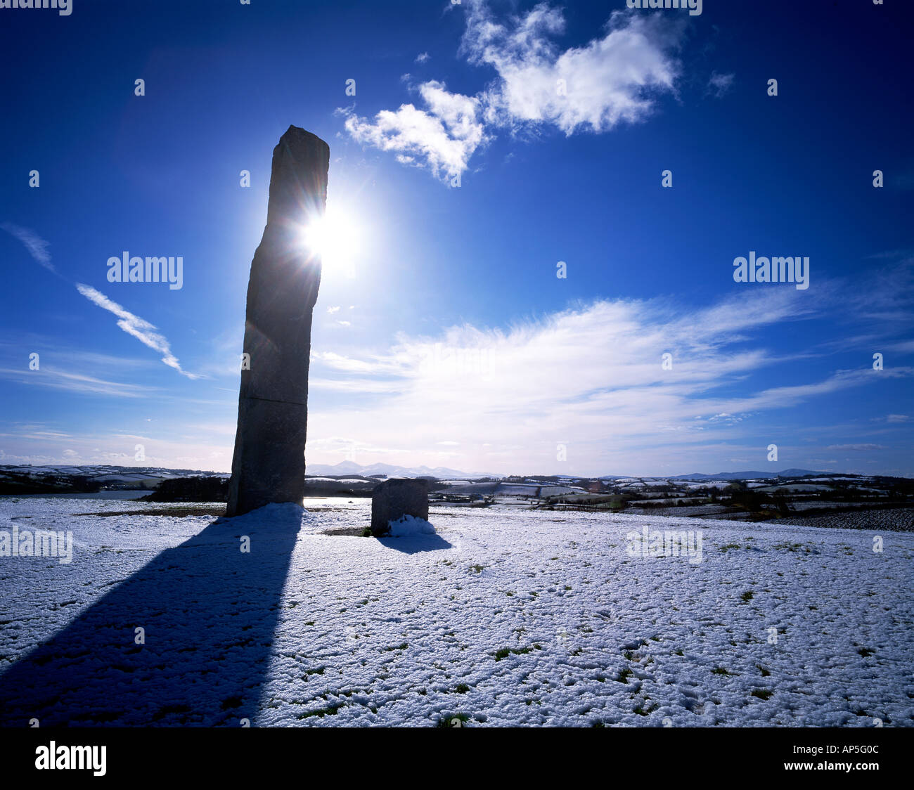 Millennium Stone, Delamont, County Down, Northern Ireland Stock Photo ...