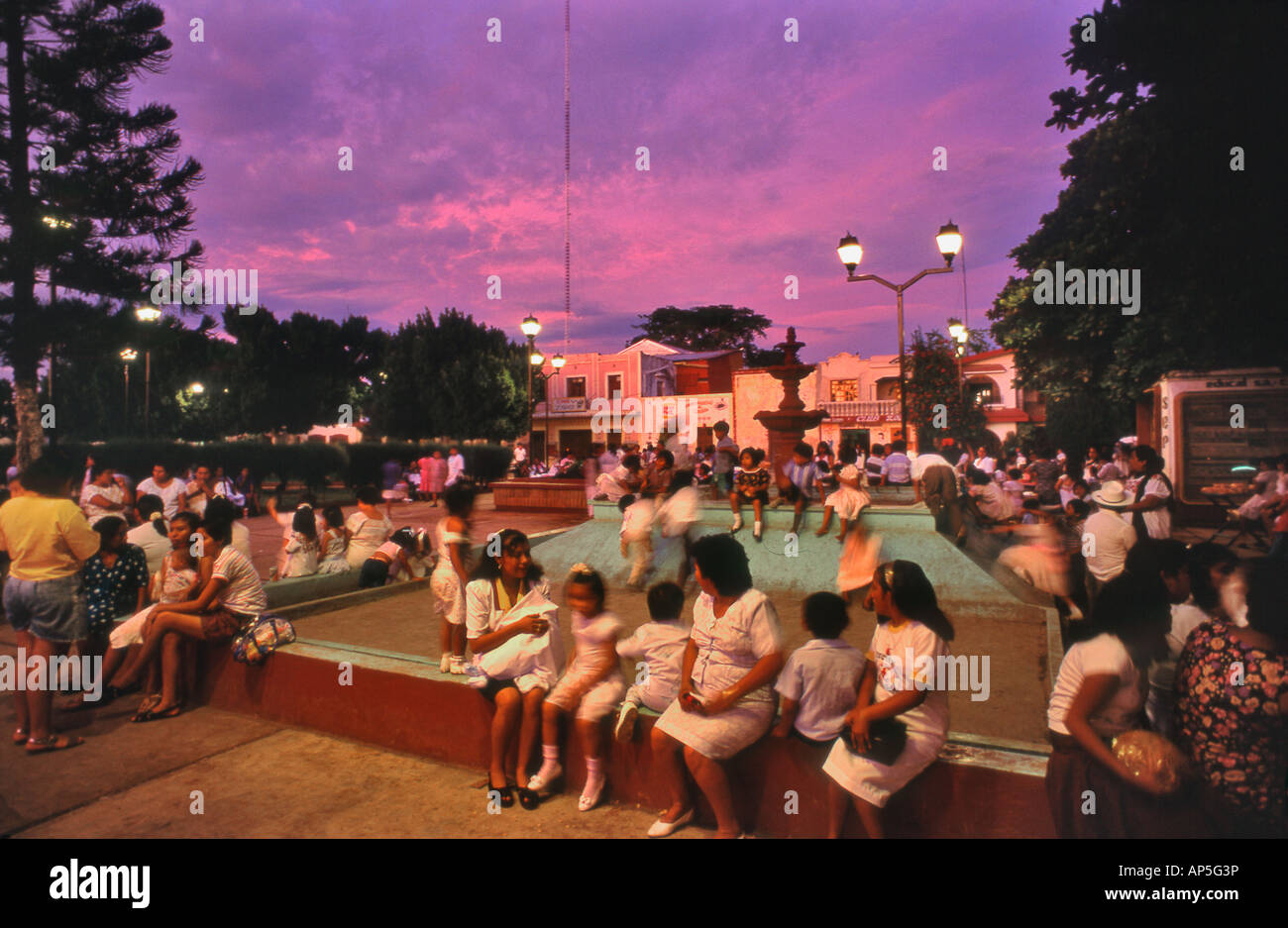 A village with Local People in Yucatan Mexico Stock Photo - Alamy