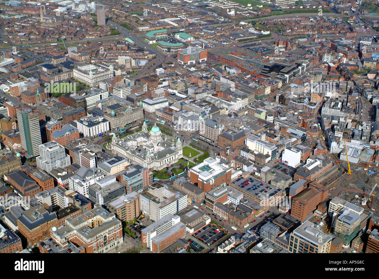 Aerial view Belfast, Northern Ireland Stock Photo - Alamy