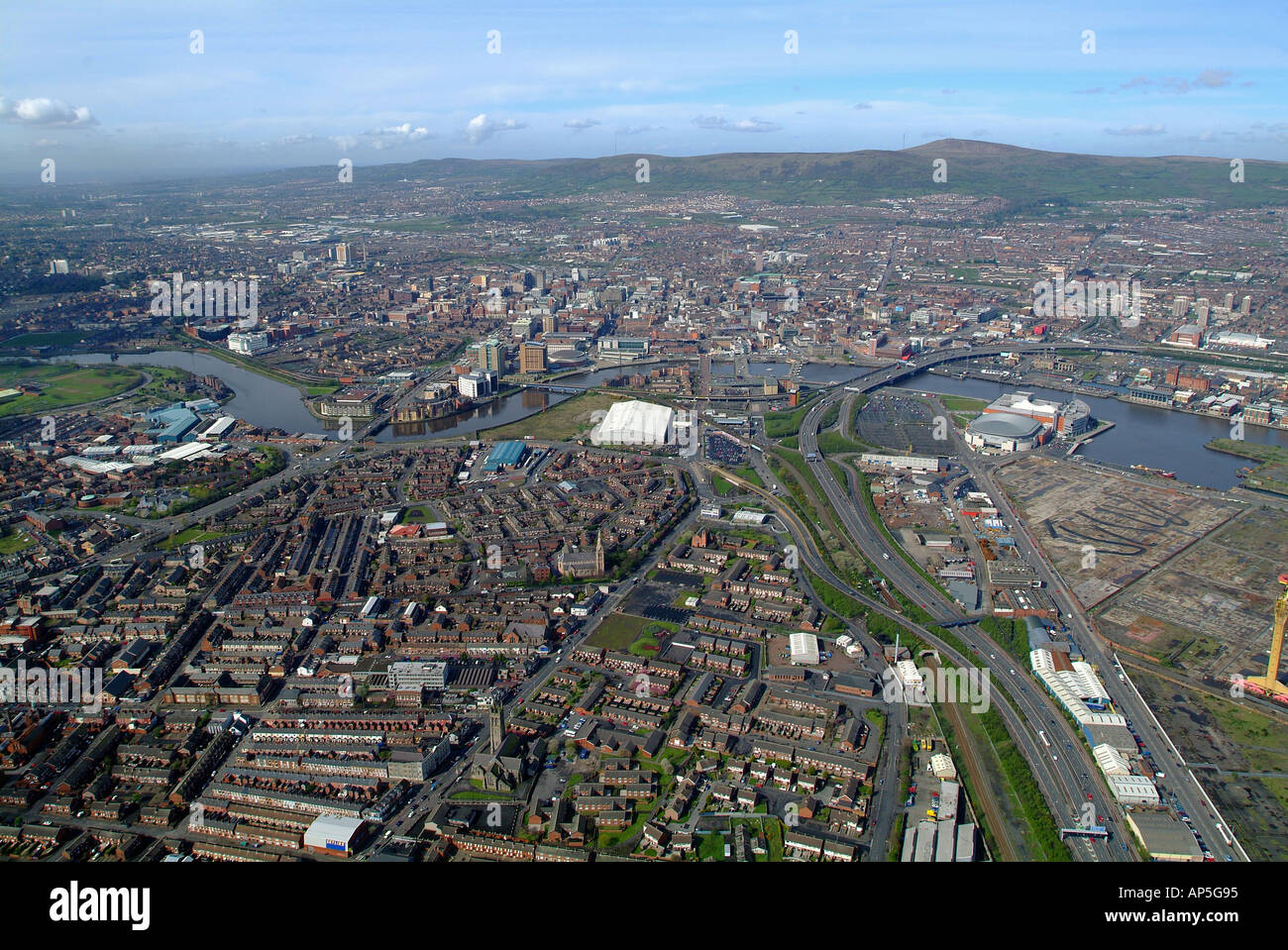 Aerial view Belfast, Northern Ireland Stock Photo - Alamy