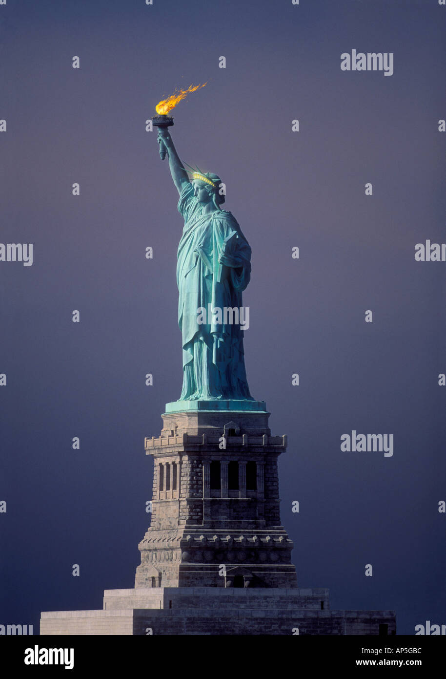 Statue of Liberty with flame Stock Photo - Alamy