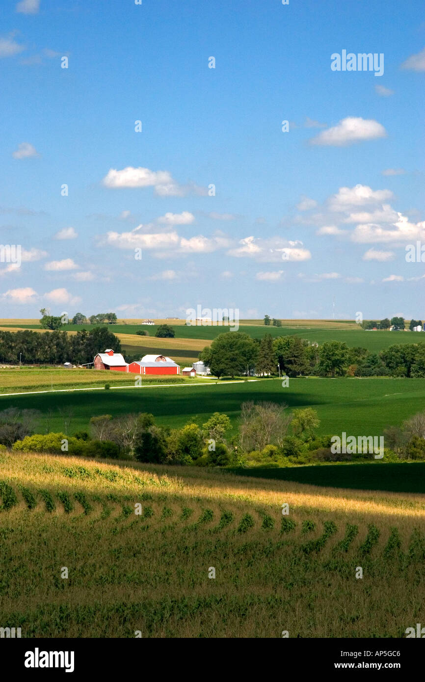 Farmland along US 6 in west central Iowa Stock Photo - Alamy