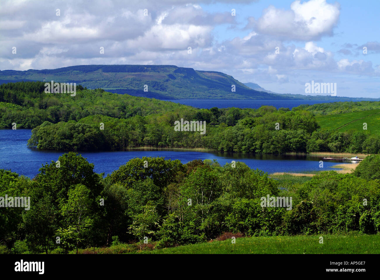 Cliffs of Magho, Lower lough Erne, County Fermanagh, Northern Ireland ...
