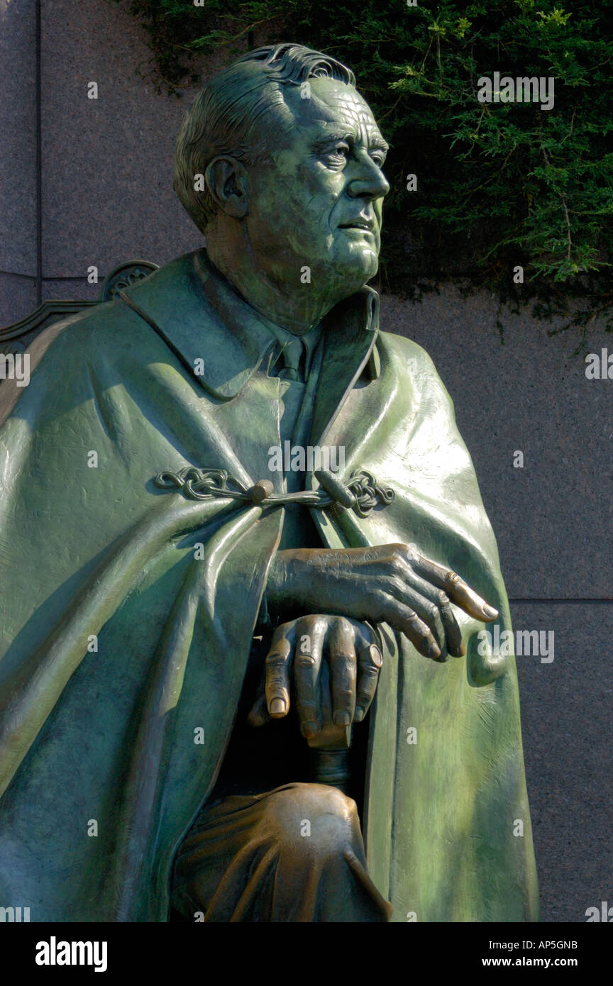Washington, DC, Franklin Delano Roosevelt Memorial, statue of FDR Stock Photo - Alamy