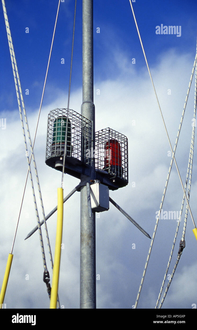 mast on swanage pier Stock Photo - Alamy