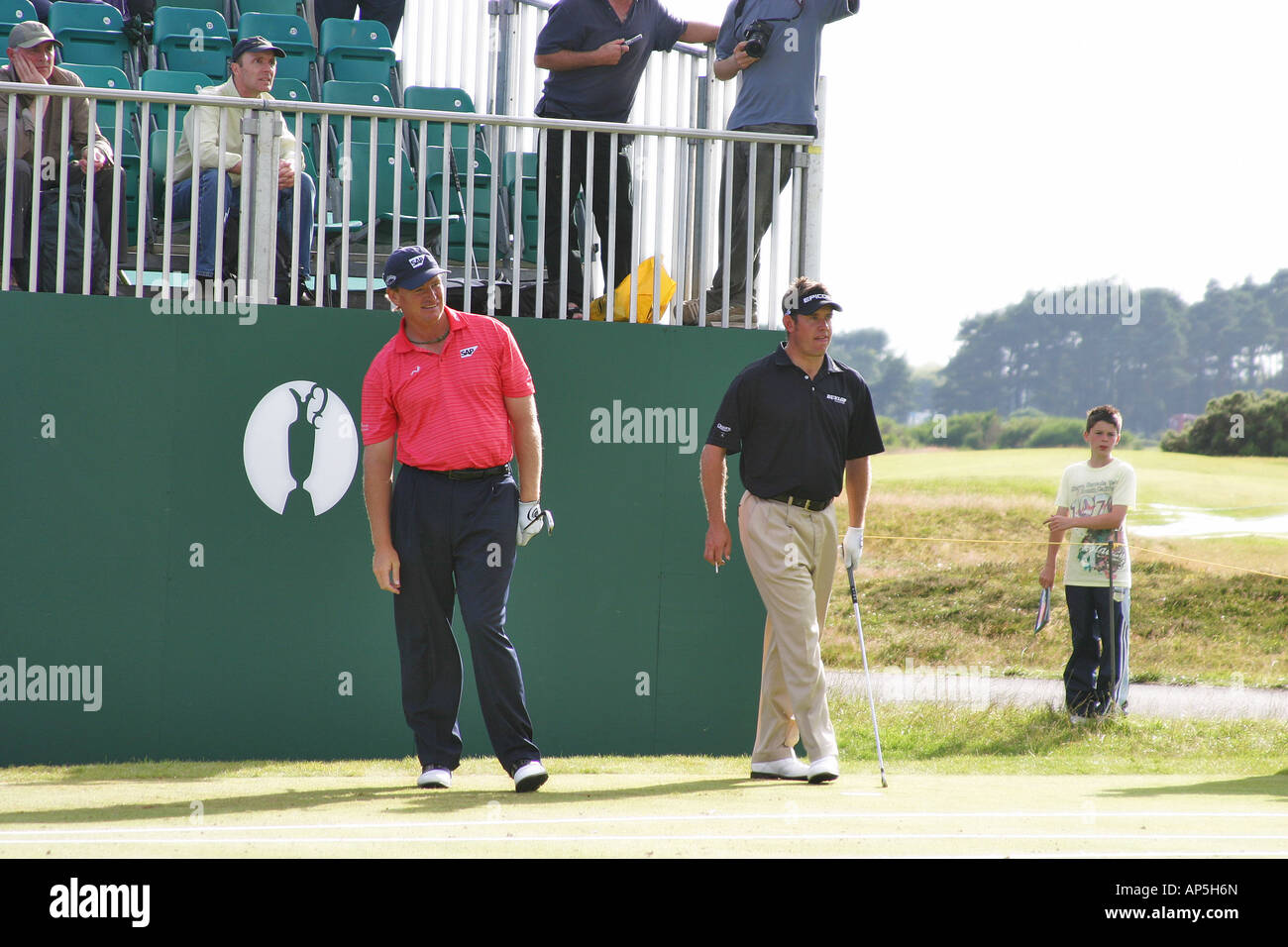 Ernie Els (left) South African professional golfer and Lee Westwood ...
