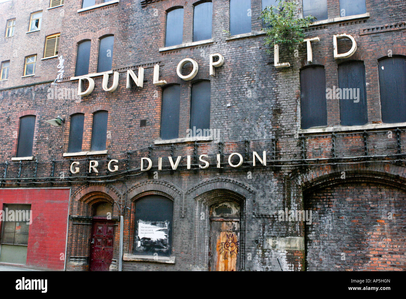 Derelict Dunlop Limited GRD Division building on Cambridge Street ...