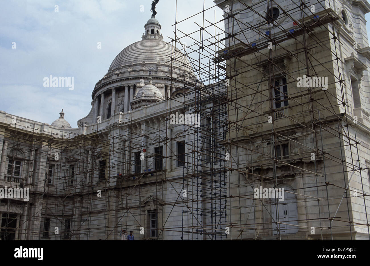 Restoration work on the Victoria Memorial, Kolkata, formerly Calcutta ...