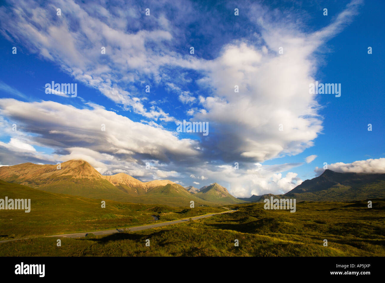 Windswept Clouds Pass Over The Peaks Of The Red Cuillin Mountains On ...