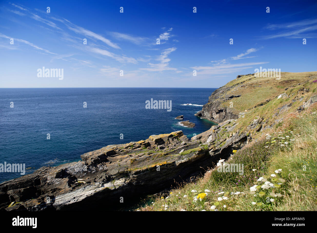 Tintagel Headland Cornwall UK Stock Photo - Alamy